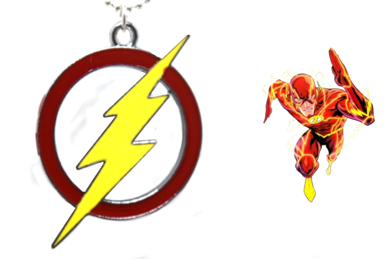 The Flash Necklace Cut out Center Flash Anti-Tarnish with 2 Neck Chains ...