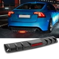 Carbon 6 Fin Wing Rear Diffuser Bumper Spoiler Lip LED Light For Toyota ...