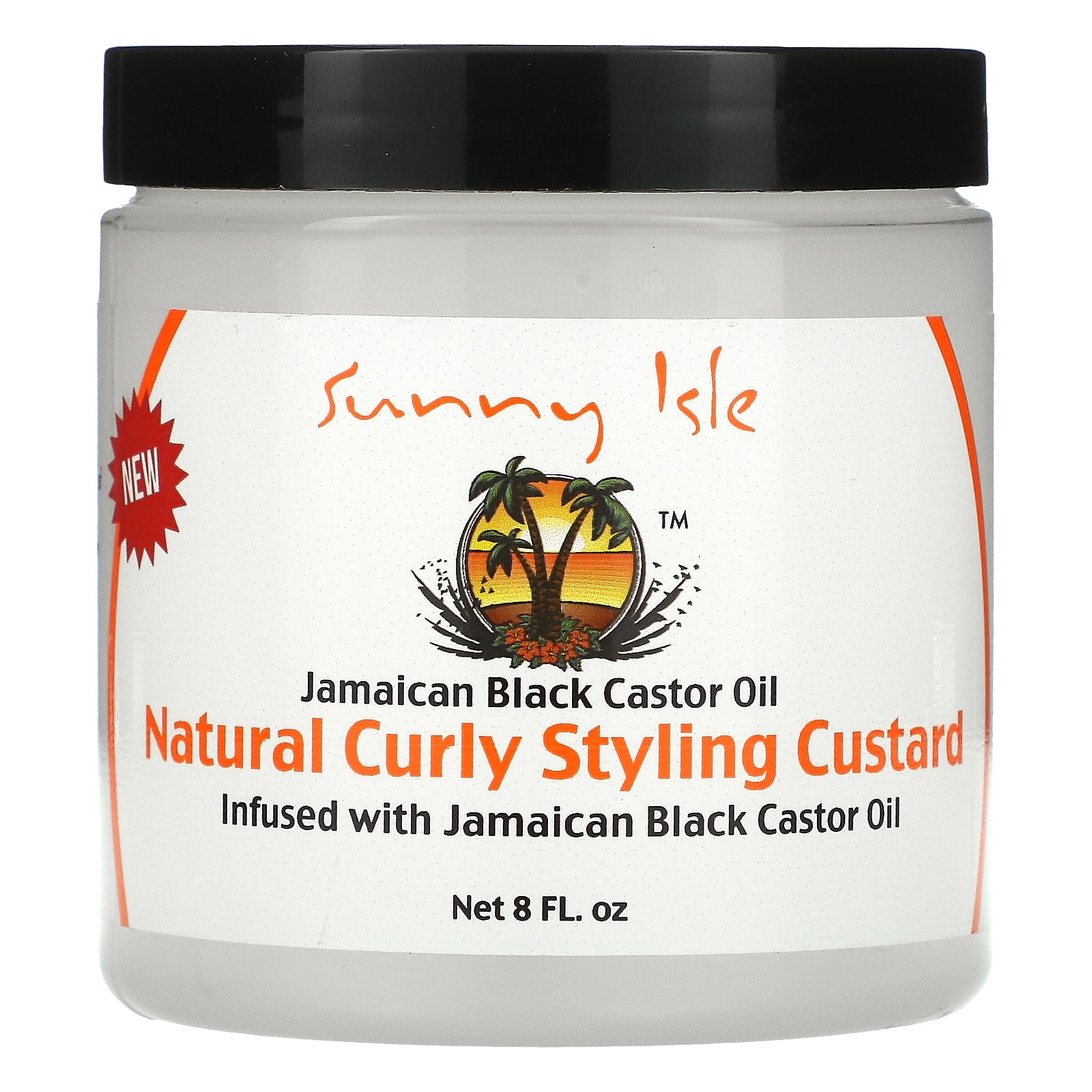 Jamaican Black Castor Oil, Natural Curly Styling Custard, 8 fl oz ...