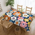 Colorful Groovy Flowers Tablecloths rectangle , Holiday-Themed Design ...