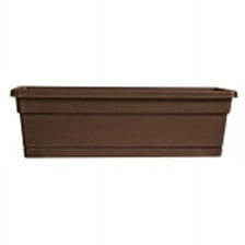 Rugg 25" x 9" x 9" Rectangle Cappuccino Resin and Plastic Window Box ...