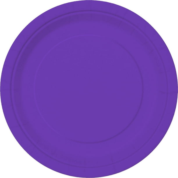 Paper Plates, 9 in, Neon Purple, 16ct - Walmart.com