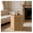 Modern Hexagon Coffee Table, Wood Side Table with Anti-Slip Pads ...