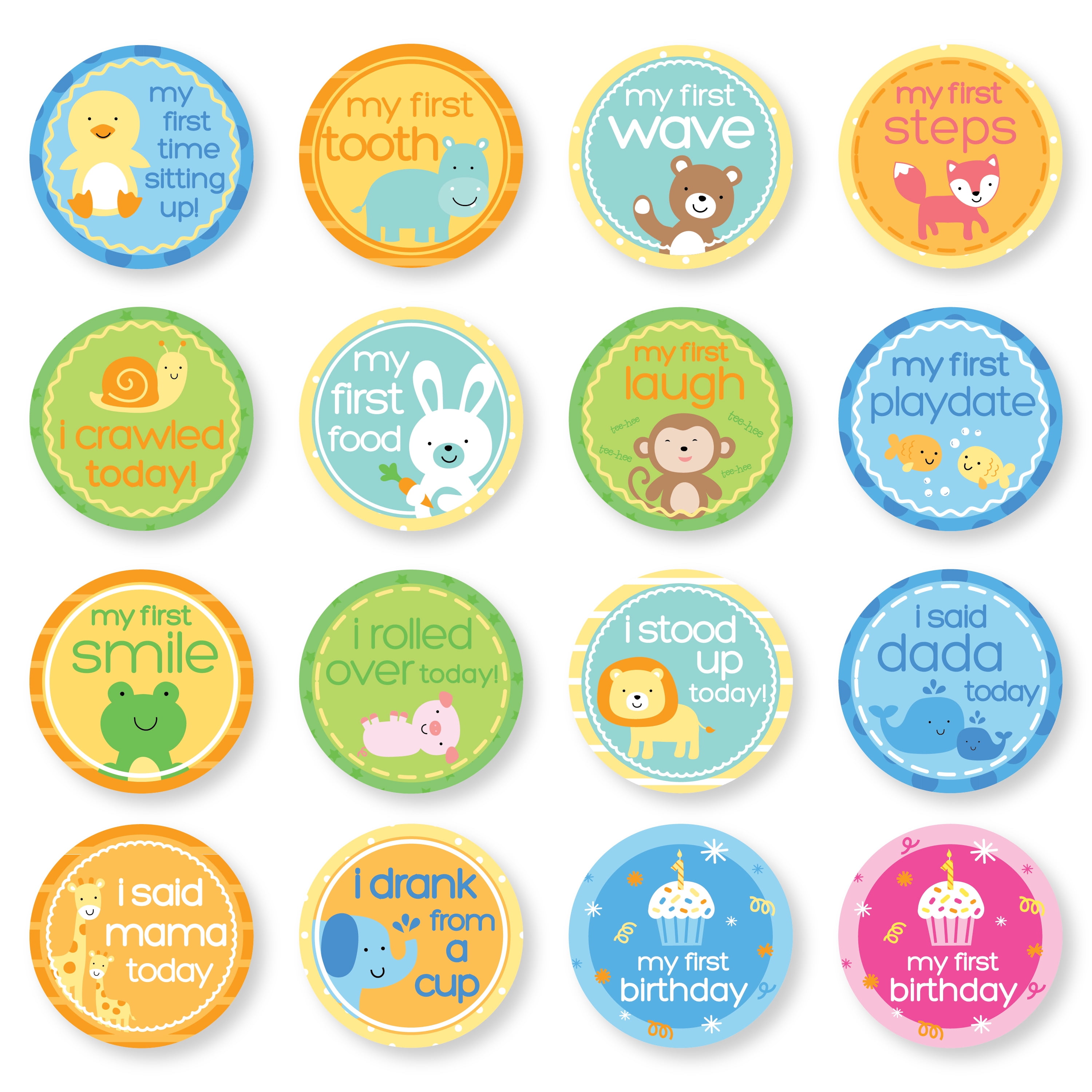 Baby First Year Milestone Belly Stickers - Walmart.com