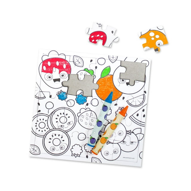 Scent Masters Smell and Learn Coloring Puzzle: Fruit - 20 Piece Puzzle ...