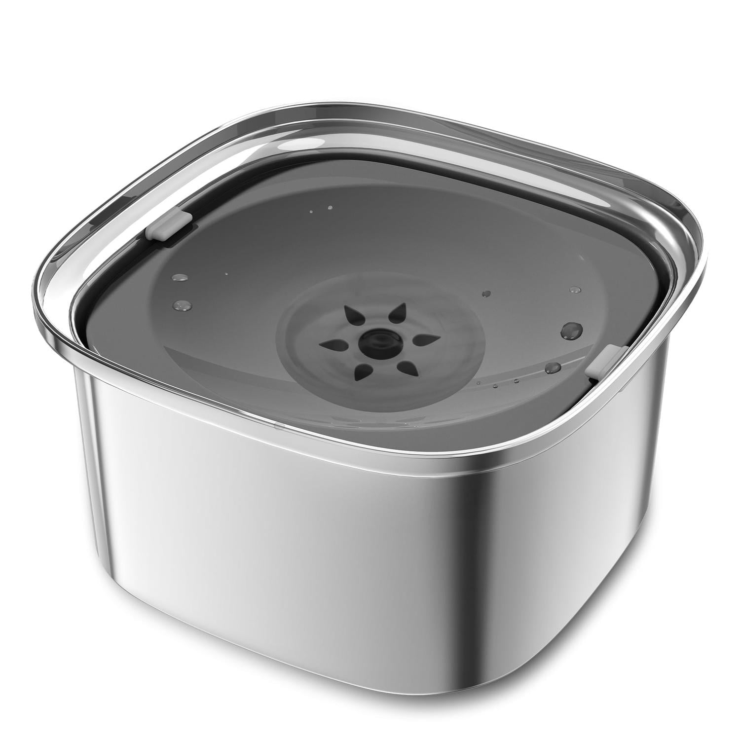 Decflow tazón de agua para perros de 3 litros de acero inoxidable con ...