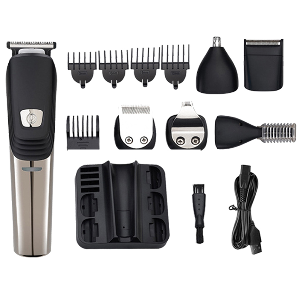 6-in-1 Hair Electric Hair Trimmer Rechargeable Multifunctional Men Hair ...