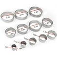 12 Pieces Round Cookie Biscuit Cutter Set,Graduated Circle Pastry ...
