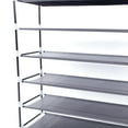Ktaxon 50-Pair 10-Tier Shoe Rack, Gray Metal Shoe Shelf, Space-Saving ...