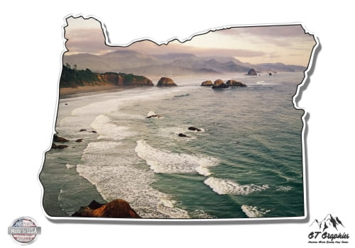 Oregon Coast I Love Oregon Native Local - 3" Vinyl Sticker - For Car ...