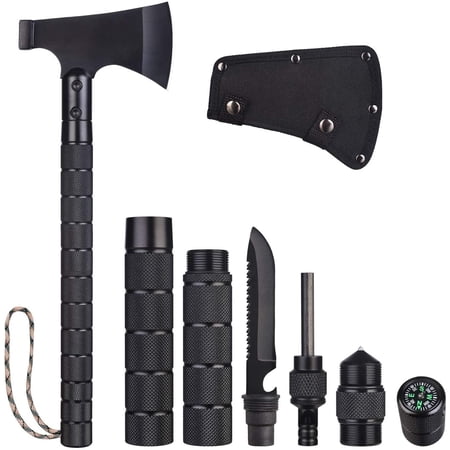 Folding Tactical Axe Hatchet with Hammer Survival Kit Tactical Tomahawk ...