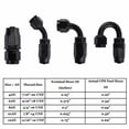 2Pcs 90Degree Swivel Hose Line End Fitting Adaptor Fuel Oil AN10 10AN ...