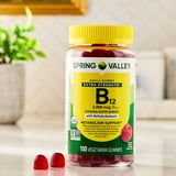 Spring Valley Extra Strength Vitamin B12 Supplement, Raspberry Flavor ...