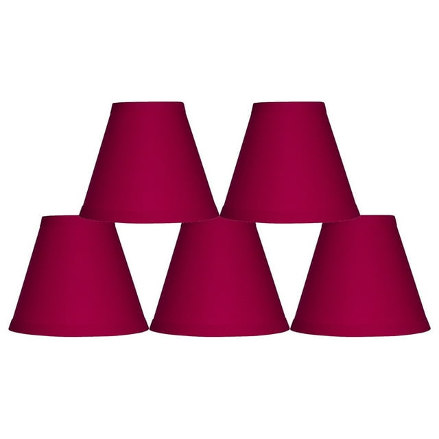 Urbanest Fuchsia Cotton Chandelier Lamp Shade, 3x6x5", Set of 5 ...