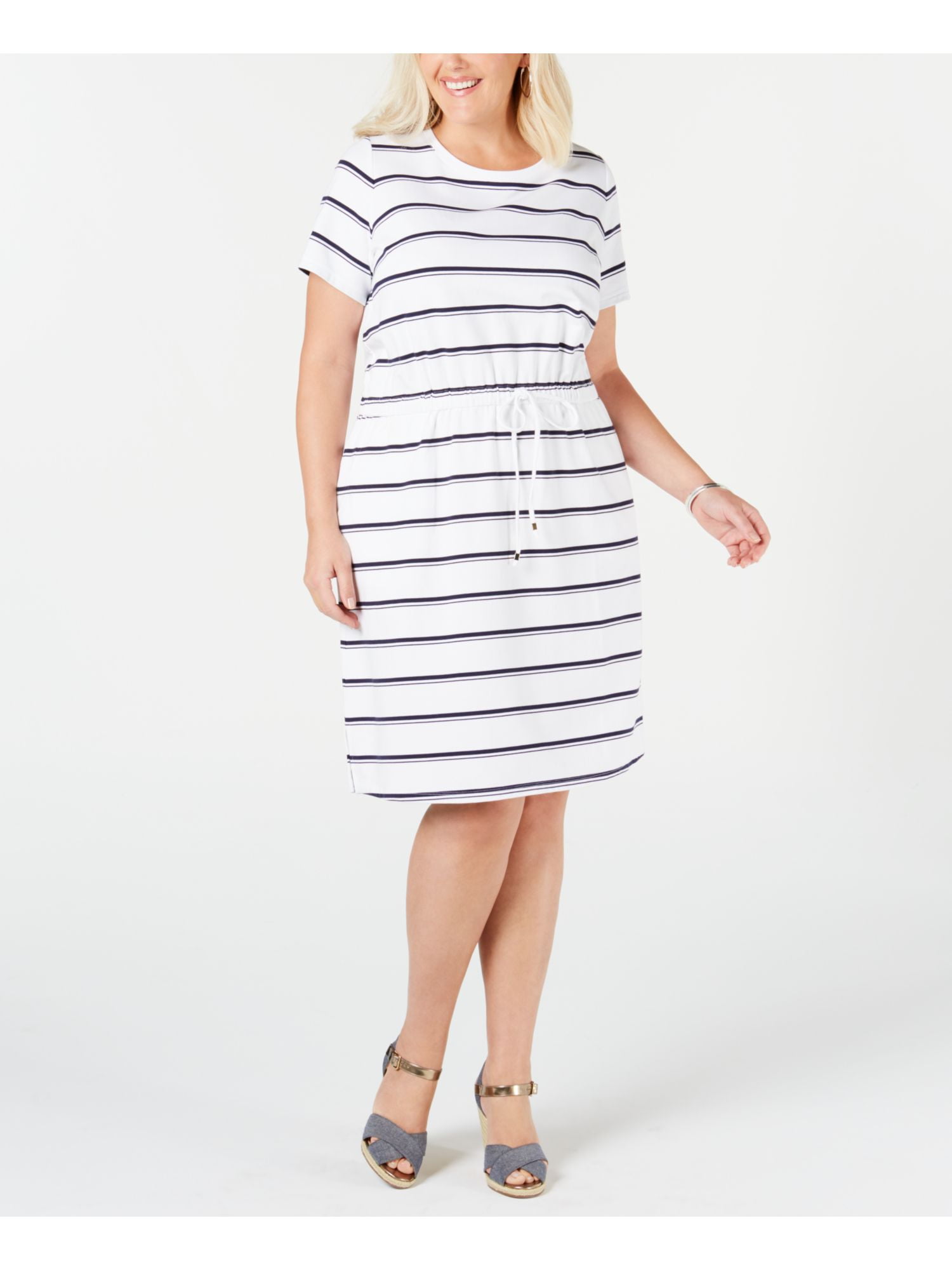 Charter Club - CHARTER CLUB Womens White Striped Sleeveless Crew Neck ... Charter Club - CHARTER CLUB Womens White Striped Sleeveless Crew Neck ...