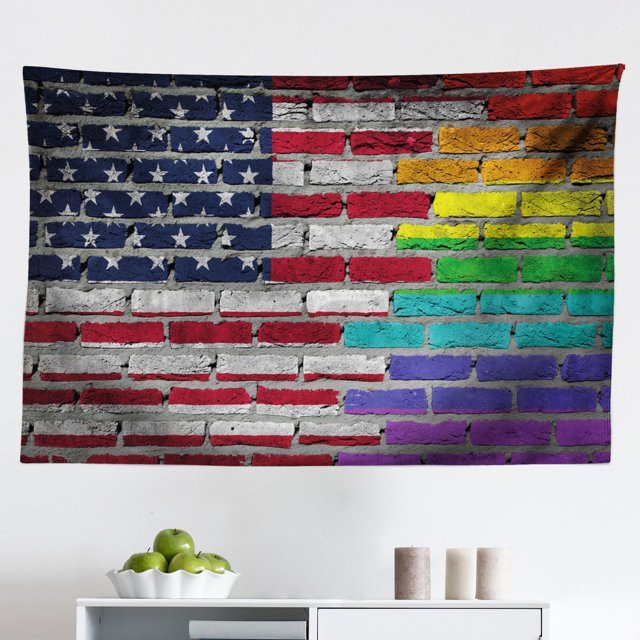 Pride Tapestry Happy Gay Pride With Hand Writing Celebration Theme