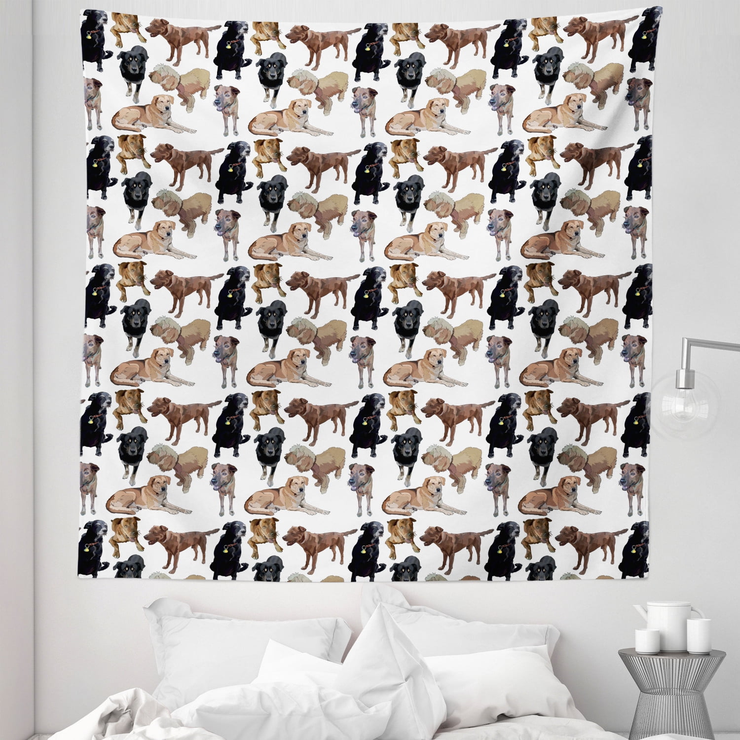 Animals Tapestry, Little Puppies Breed Dogs Domestic Pet Terrier ...