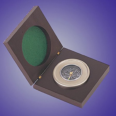 Chrome Compass in Wooden Box. | Walmart Canada