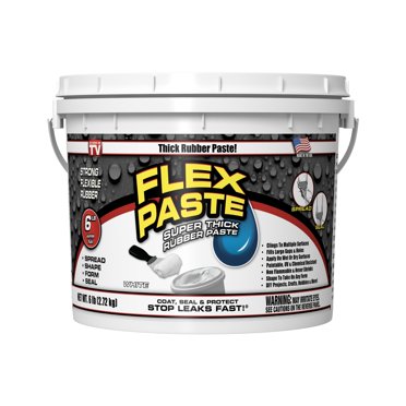 Flex Paste MAX Super Thick Rubber Paste, 12 lb, White - Walmart.com