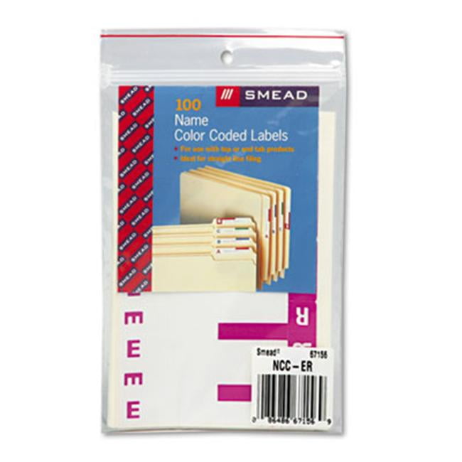 Smead 67156 Alpha-Z Color-Coded First Letter Name Labels- E & R- Purple ...