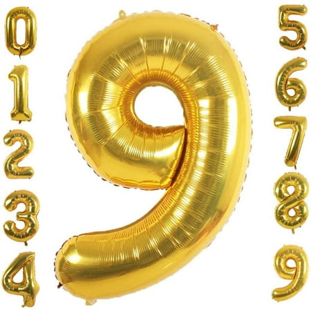 Golden Number Balloon, A Number Balloon That Can Be Used Repeatedly ...
