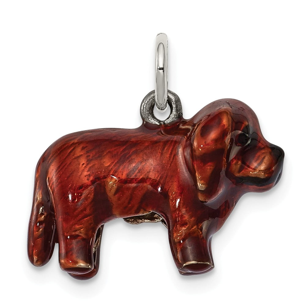 FB Jewels Sterling Silver Enameled Cavalier King Charles Spaniel Charm ...