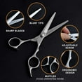 Hair Cutting Shears, 6.8 Inch Stainless Steel Haircut Barber Scissors ...