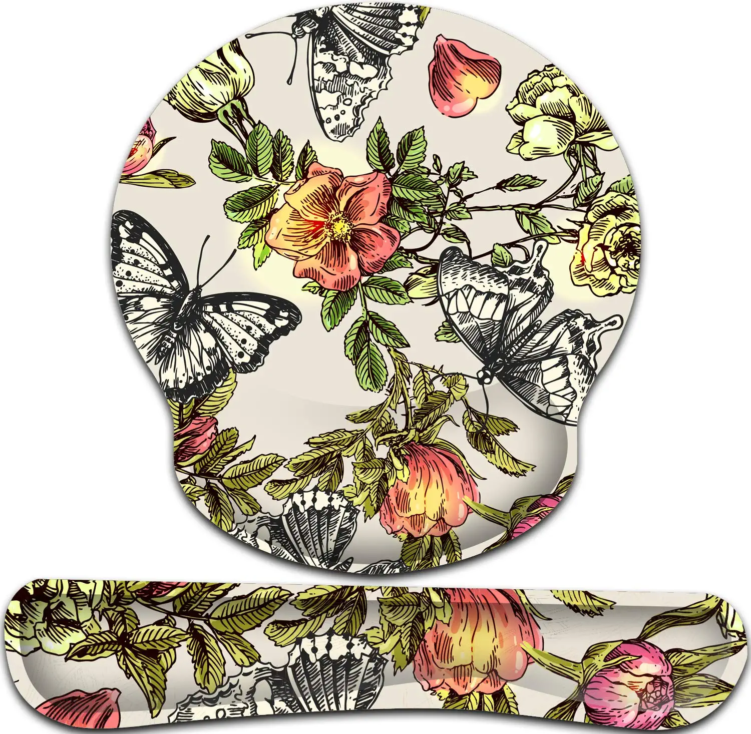 Keyboard Wrist Rest Pad and Mouse Pads with Wrist Rest Support Memory ...