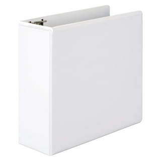 5 Inch Ring Binder With Slant D-Rings, White, Clear View, Pockets ...