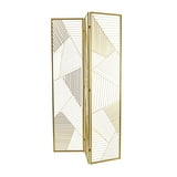 Free Shipping! DecMode 43 x 67 Gold Metal Geometric Foldable 3 Panel ...
