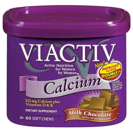 Viactiv Milk Chocolate Calcium Chews, 60ct - Walmart.com