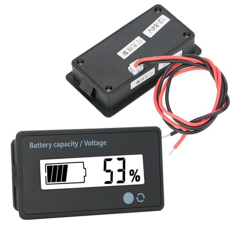 Battery Capacity Monitor, Durable Single Button LCD Battery Display ...