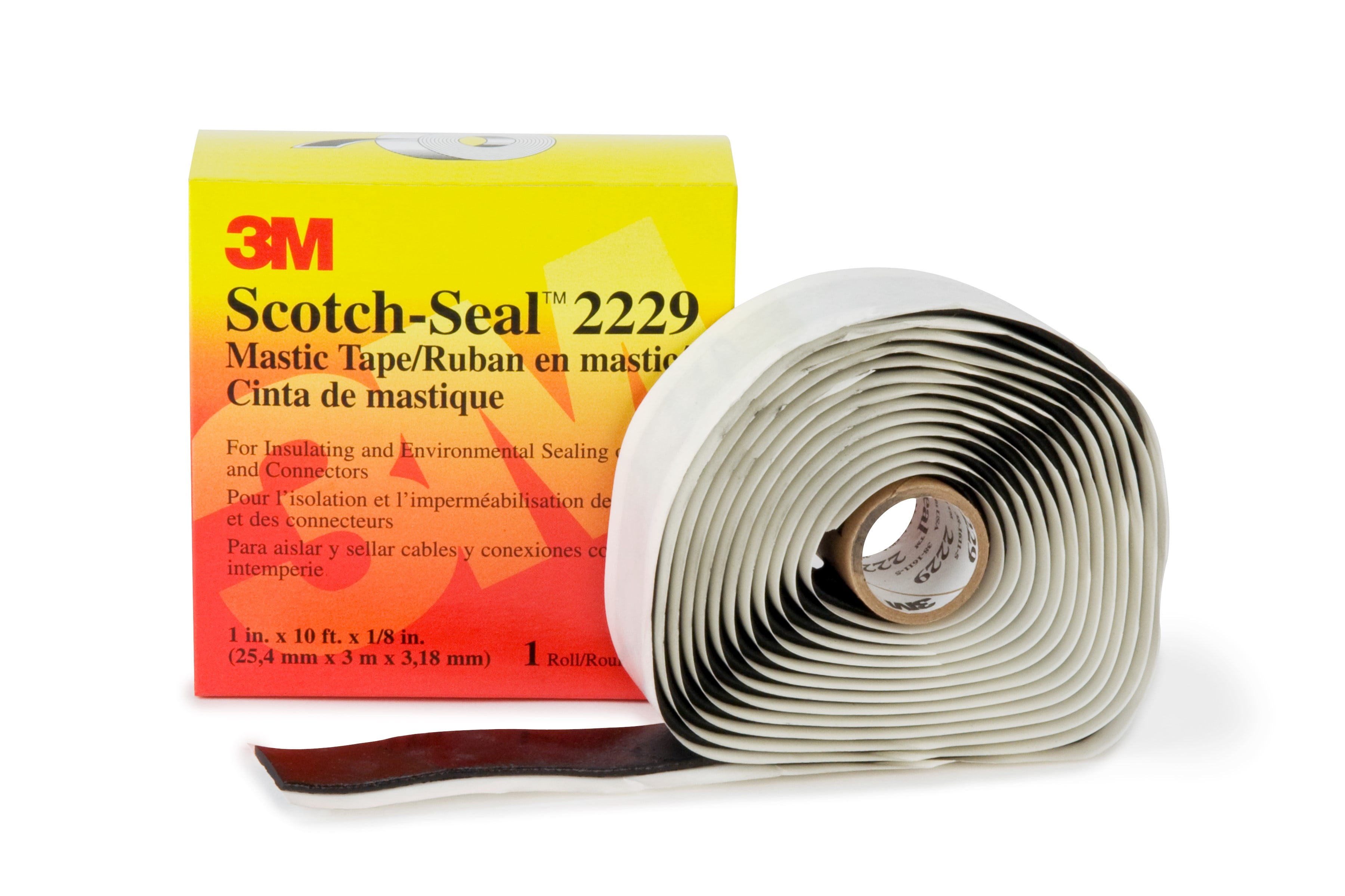 3M Scotch-Seal Mastic Tape Compound 2229, 1 in x 10 ft, Black, 12/Case ...