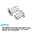 #6-32 Rivet Nuts, 50 Pack Zinc Plated Carbon Steel Knurled Flat Head ...