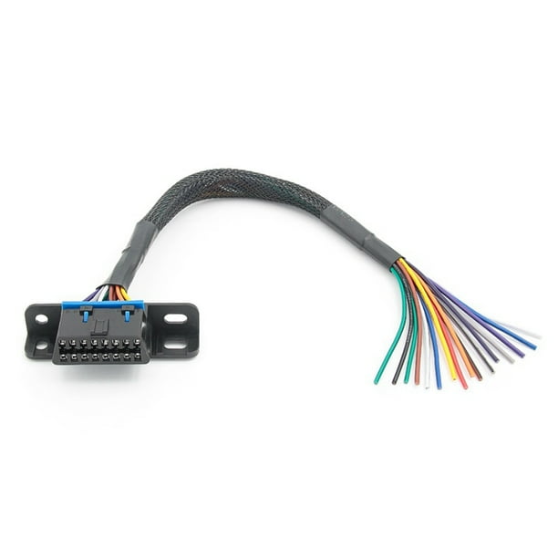 Universal OBD2 16Pin Female Connector to Open OBD Cable Female ...