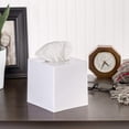 2 Pack White Tissue Box Cover – Square Holder for Bathroom Accessories ...