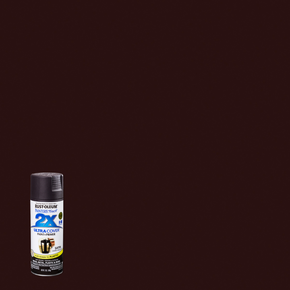 Rust-Oleum Painter's Touch 2X Ultra Cover Satin Dark Walnut Spray Paint ...