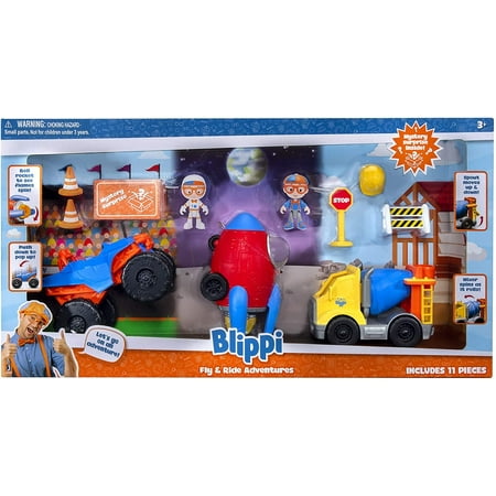 Blippi Value Box Includes 3 Feature Vehicles, 2 Blippi 3 Figures, 5 ...