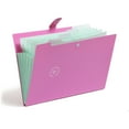 U Brands U-Eco 6 Pocket Expandable File Folder, Open Top Folder, Pink ...