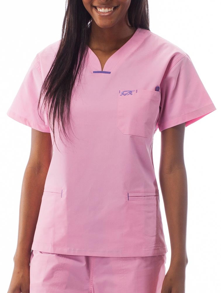 Iguana Med Med Flex II 3-Pocket Sporty Top Scrub Top - Walmart.com