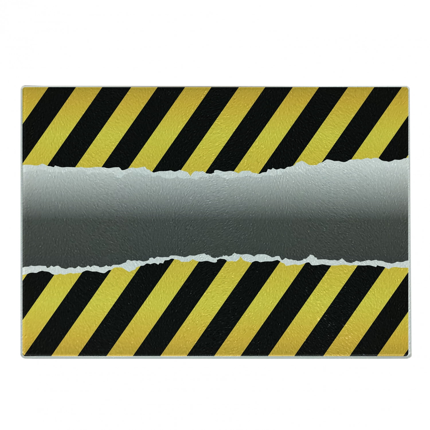 Construction Cutting Board, Ripped Sign Working Site Danger Hazard ...