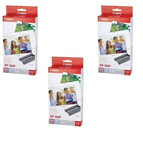 Canon 3-Pack Color Ink/Paper Set KP-36IP for CP Printers (36 Sheets of ...
