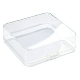 Small Square Transparent Plastic Storage Box Jewelry Crafts Case Clear ...