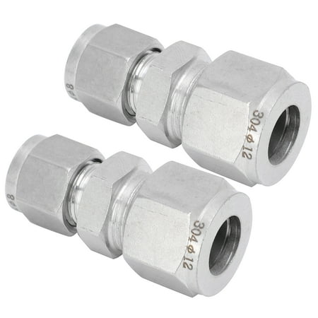 Gupbes Double Ferrule Connector Straight Adapter, Tube Fitting Adapter ...