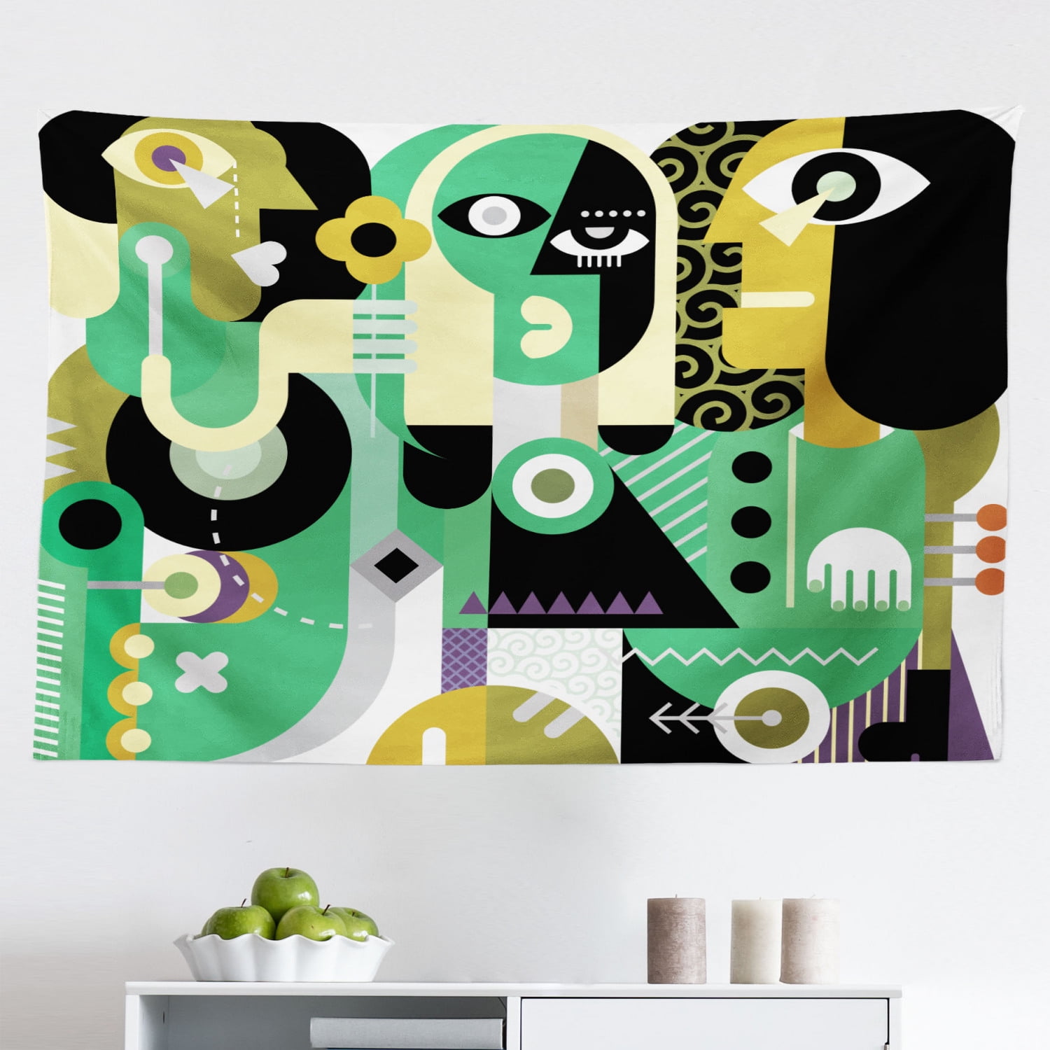 Zombie Tapestry, Zombie Walking Out of an Abandoned City Silhouettes ...