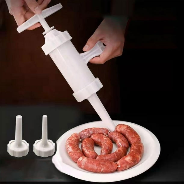 Manual Sausage Homemade Filler with 2 Funnels Sausage Stuffer Salami ...
