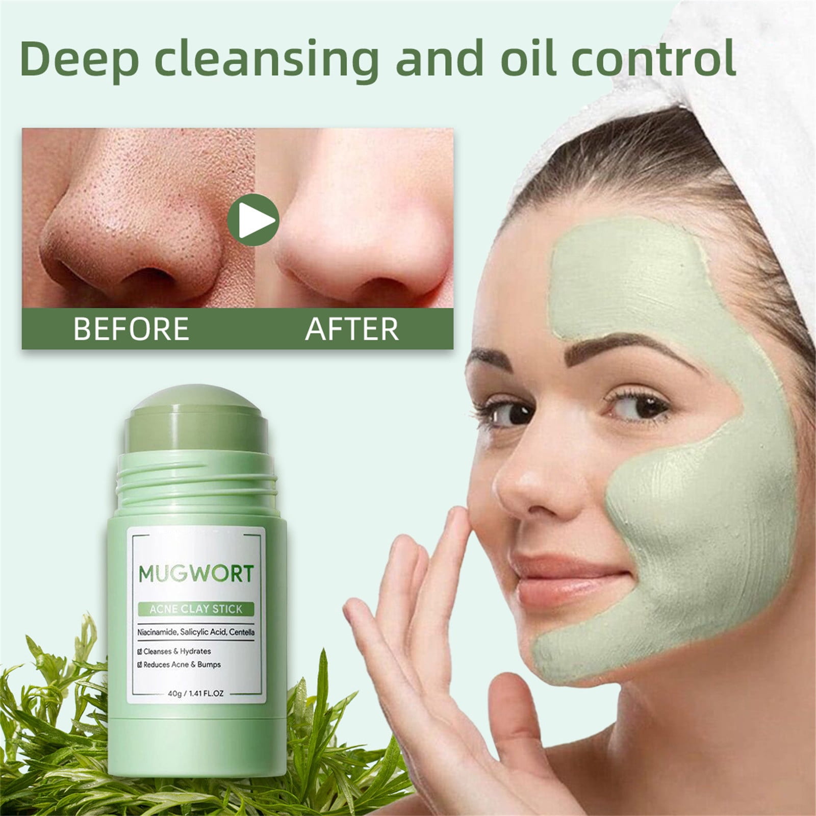 Clean Fully Green Tomato Mask, Green Tomato Mask Cleanser, Moisturizing ...