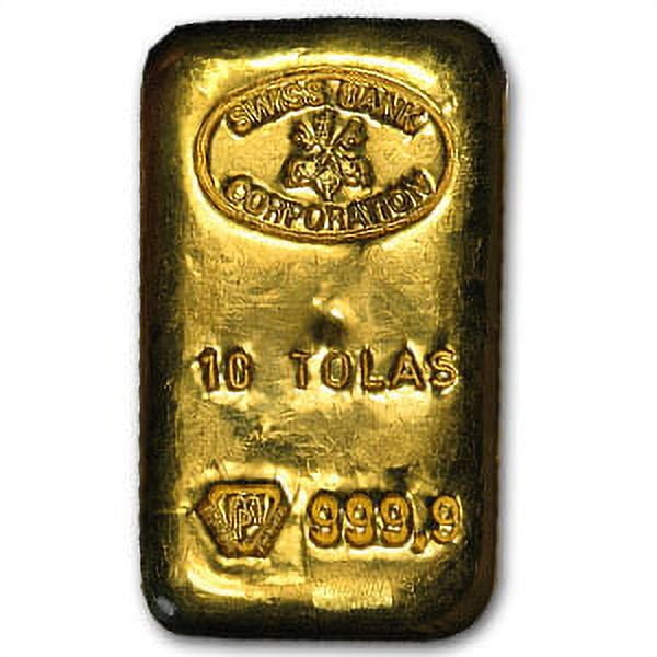 10 Tolas Gold Bar - Swiss Bank Corporation (3.75 oz) - Walmart.com