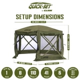 CLAM Quick-Set Pavilion, 12.5 x 12.5' Portable Canopy, Green - Walmart.com