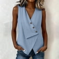 Cotton Linen Tank Tops for Women V Neck Sleeveless Blouse Loose Fit ...